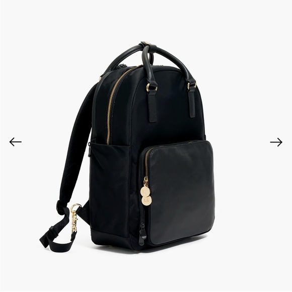 Lo & Sons | Bags | Lo Sons Rowledge 2 Black Backpack With Gold Details ...